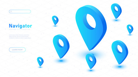 Navigation on city white poster Royalty Free Vector Image