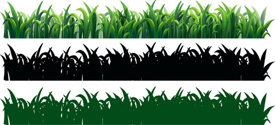 Grass seamless elements Royalty Free Vector Image