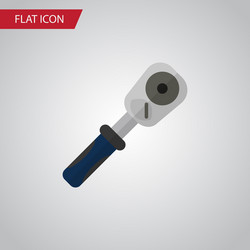 Isolated spherical joint flat icon ratchet Vector Image