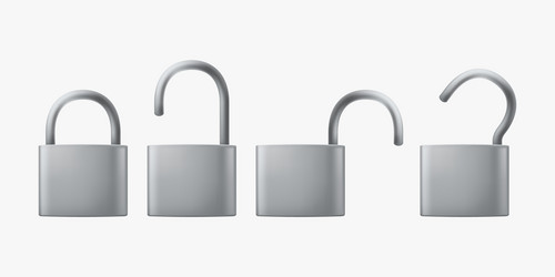 Lock icon set Royalty Free Vector Image - VectorStock