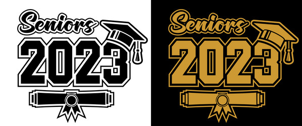 Class of 2023 graduate congrats emblem circle Vector Image