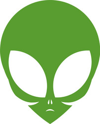 Alien head Royalty Free Vector Image - VectorStock