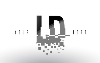 Ld l d creative letters design with white pink Vector Image