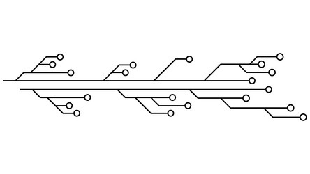 Printed circuit board pcb tracks isolated Vector Image