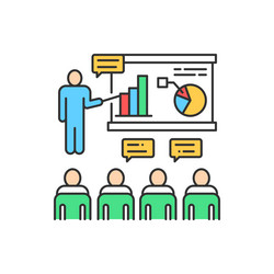 Prototype color line icon new project pictogram Vector Image