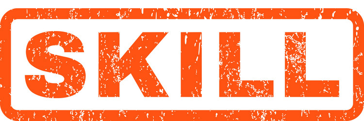 No skill rubber stamp Royalty Free Vector Image