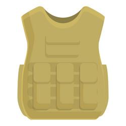 Green vest icon cartoon bullet proof Royalty Free Vector