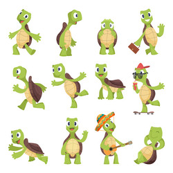 Cute Turtle Cartoon Running Vector Images (over 290)