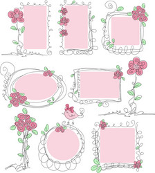 Doodle christmas frames Royalty Free Vector Image