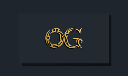 Initial letters og monogram logo design bundle Vector Image