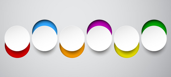 Paper white rounded notes Royalty Free Vector Image