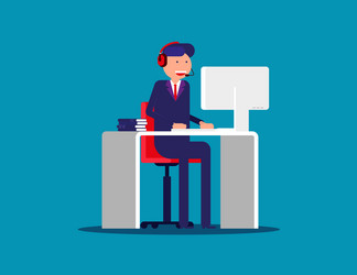 Tour booking travel agency office worker friendly Vector Image