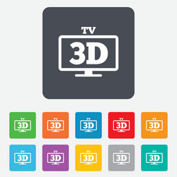 Widescreen smart tv sign icon television set Vector Image