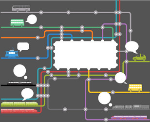 Urban transportation scheme Royalty Free Vector Image