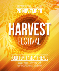 Autumn Harvest Festival Poster Royalty Free Vector Image