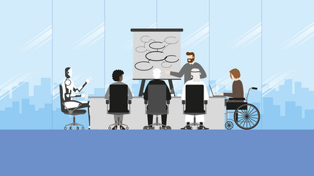 Collaboration process multicultural skill Vector Image