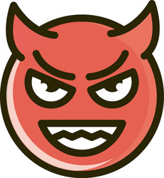 Imp funny smiley emoticon face expression gradient