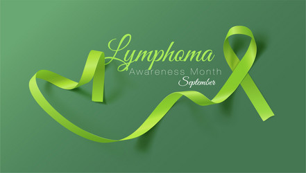 Lymphoma awareness calligraphy poster design Vector Image