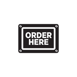 Order sign logo design template Royalty Free Vector Image