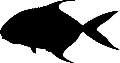 Permit fish flat style side Royalty Free Vector Image