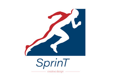 Sprint template for for logo sticker logo Vector Image