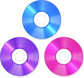 Perspective cd disk isolated on white art Vector Image