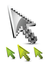 3d cursor Royalty Free Vector Image - VectorStock