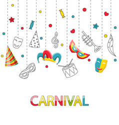 Celebration festive banner for happy carnival Vector Image