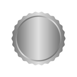 Modern metal silver circle badges labels Vector Image