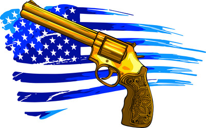 Revolver pistol vintage colt Royalty Free Vector Image