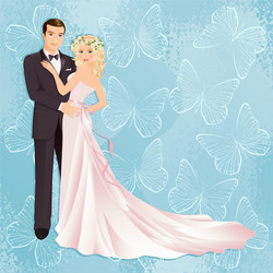 Wedding couple Royalty Free Vector Image - VectorStock