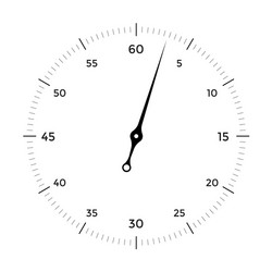 Elegant clock face with roman numerals and tick Vector Image