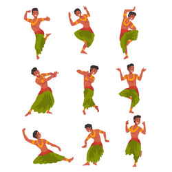 Indian dancers Royalty Free Vector Image - VectorStock