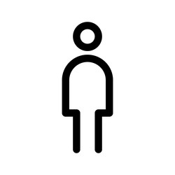 Woman outline icon female line symbol Royalty Free Vector