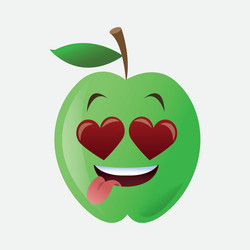 Apple shape cartoon Royalty Free Vector Image - VectorStock