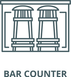 Bar counter line icon concept Royalty Free Vector Image