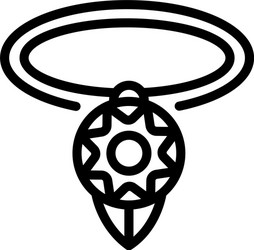 Amulet icon outline style Royalty Free Vector Image