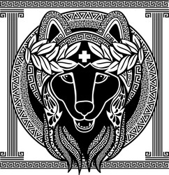 Dogs country origin greek dog breeds Royalty Free Vector