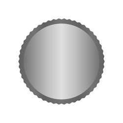 Modern metal silver circle badges labels Vector Image