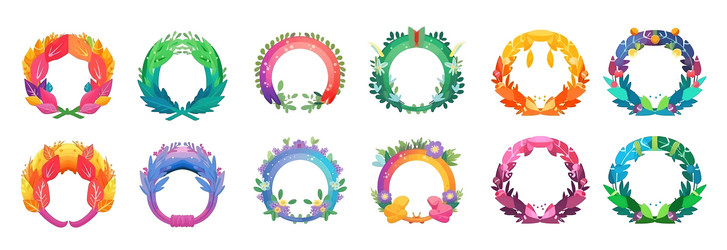 Set of rainbow colors frame Royalty Free Vector Image
