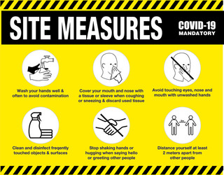 Site safety rules board Royalty Free Vector Image