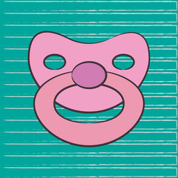 Pink pacifier icon Royalty Free Vector Image - VectorStock