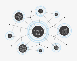 Business connection concept Royalty Free Vector Image