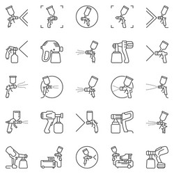 Air compressor with spray gun outline icon Vector Image
