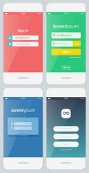 Beautiful examples of login forms for apps Vector Image