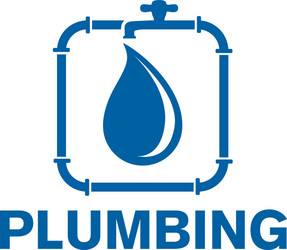 Logo plumbing and water supply company Royalty Free Vector