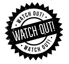 Watch out rubber stamp Royalty Free Vector Image
