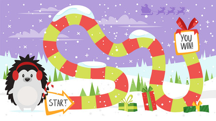 Christmas board game Royalty Free Vector Image