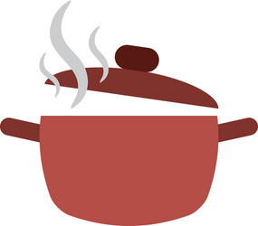 Boiling water in cooking pot Royalty Free Vector Image