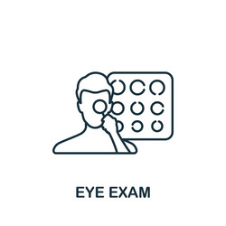 Eye exam icon monochrome simple health check Vector Image